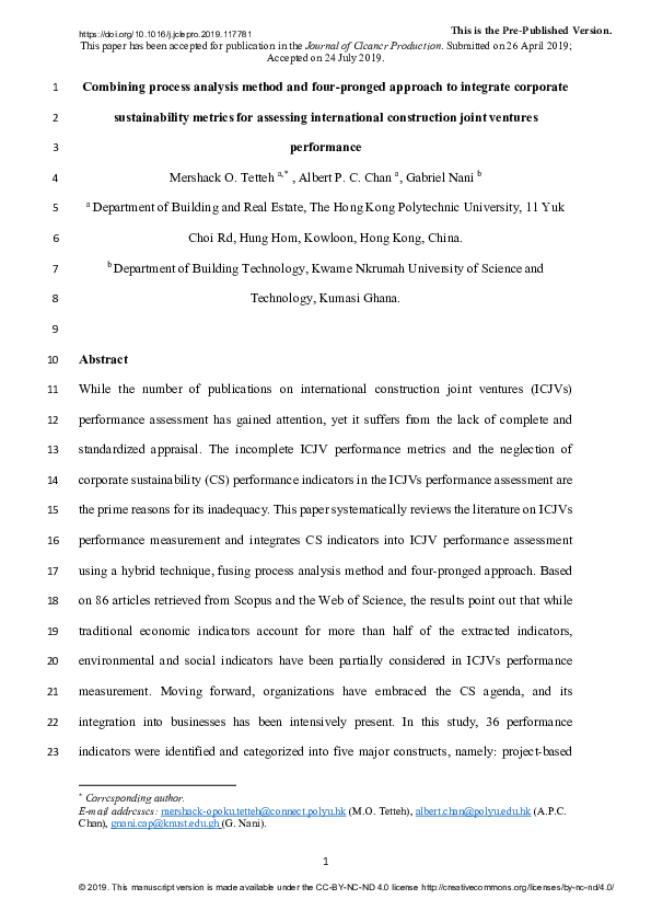 (PDF) Combining process analysis method and four-pronged approach to ...