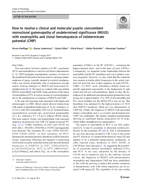 (PDF) How to resolve a clinical and molecular puzzle: concomitant ...