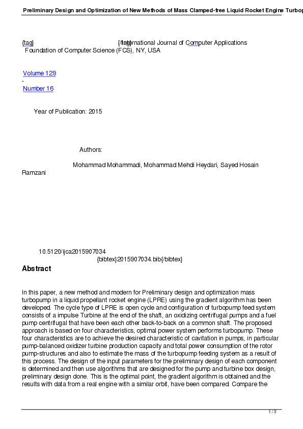 (PDF) Preliminary Design and Optimization of New Methods of Mass Clamped-free Liquid Rocket ...
