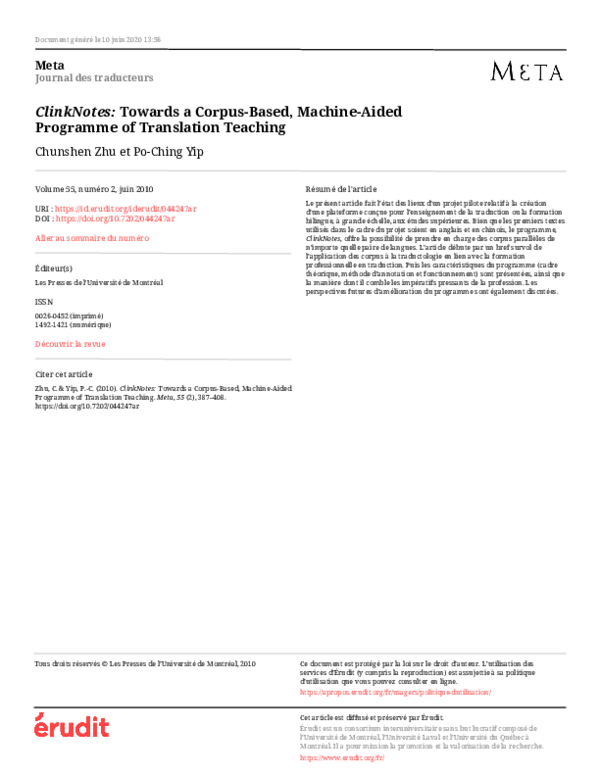 (PDF) ClinkNotes: Towards a Corpus-Based, Machine-Aided Programme of ...