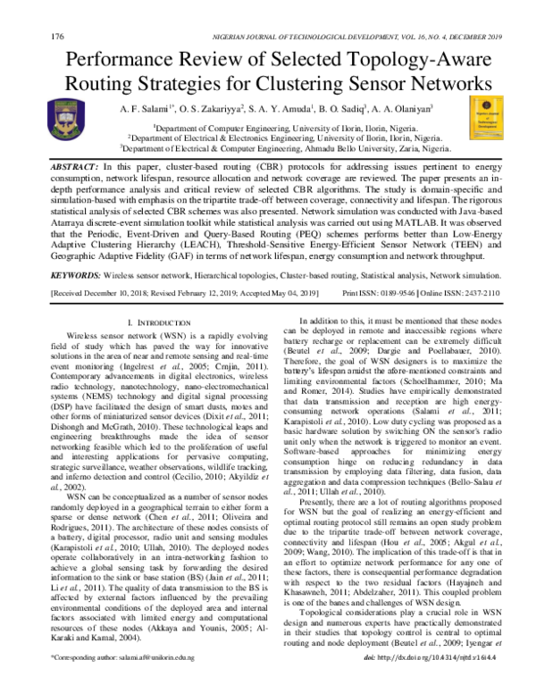 Pdf Performance Review Of Selected Topology Aware Routing Strategies