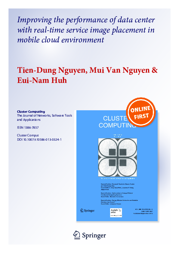 (PDF) Improving the performance of data center with real-time service image placement in mobile ...