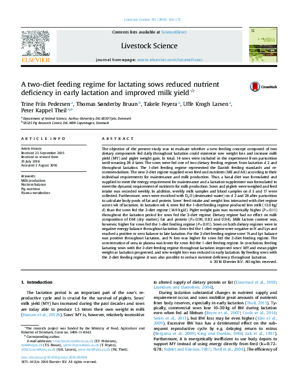 (PDF) A two-diet feeding regime for lactating sows reduced nutrient ...