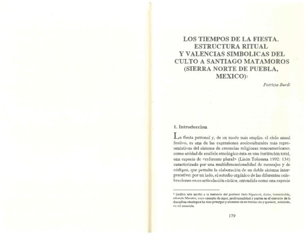 (PDF) Burdi P. (1996), Los tiempos de la fiesta. Estructura ritual y ...