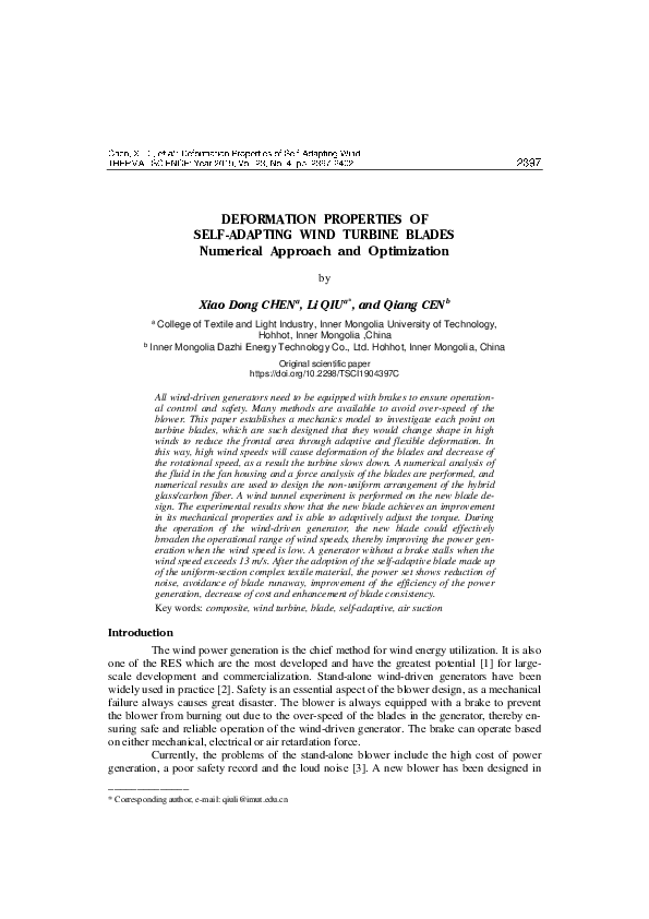 (PDF) Optimization of Flatback Airfoils for Wind Turbine Blades