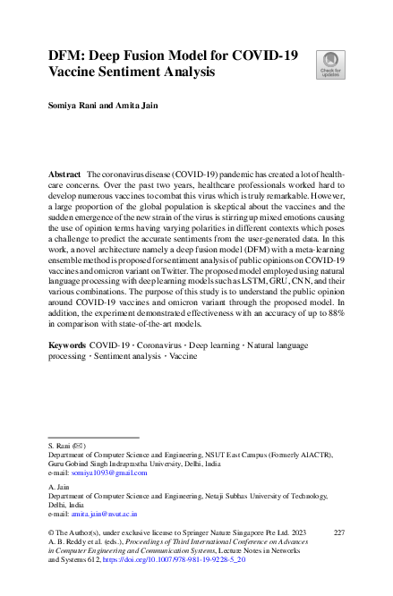 (PDF) DFM: Deep Fusion Model for COVID-19 Vaccine Sentiment Analysis