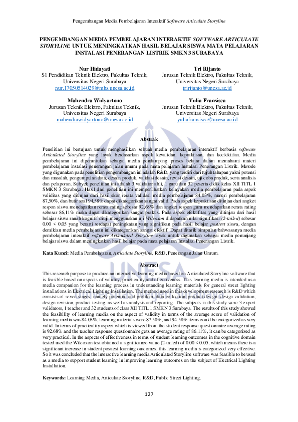(PDF) Pengembangan Media Pembelajaran Interaktif Software Articulate Storyline Untuk ...