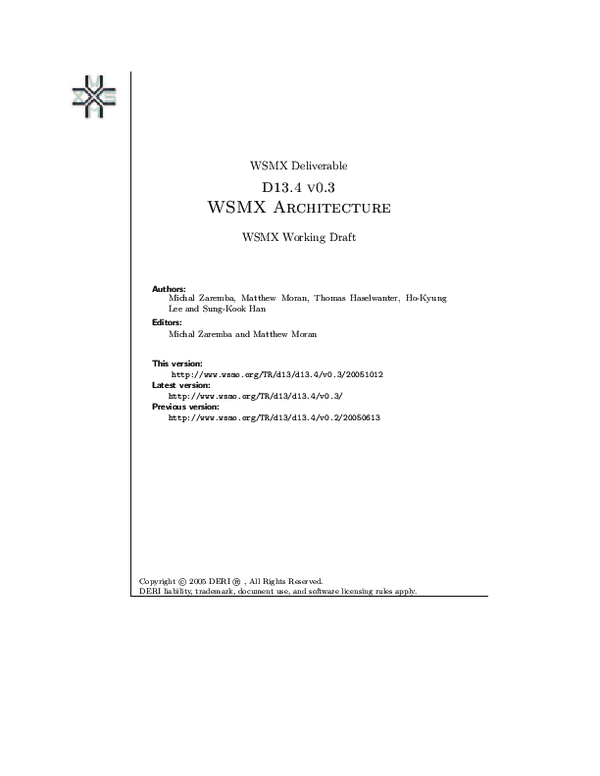 (PDF) WSMX Deliverable D 13 . 4 v 0 . 3 WSMX Architecture WSMX Working ...