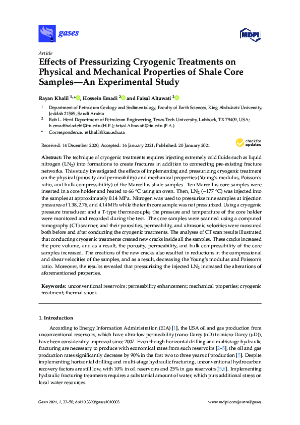 (PDF) Effects of Pressurizing Cryogenic Treatments on Physical and ...
