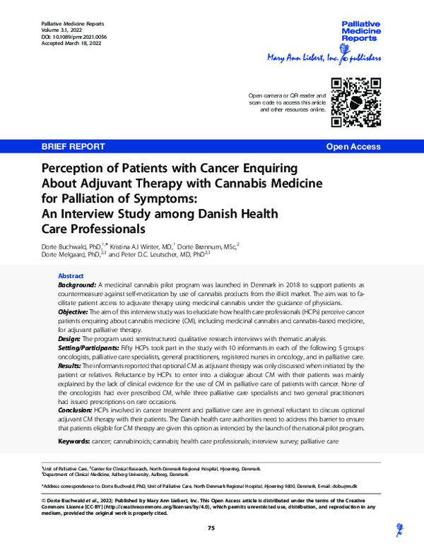 (PDF) Perception of Patients with Cancer Enquiring About Adjuvant ...