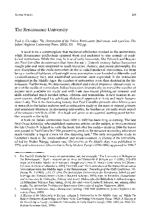 (PDF) The renaissance university