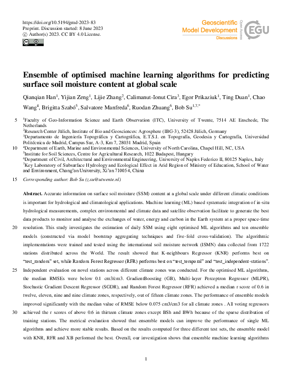 Pdf Ensemble Of Optimised Machine Learning Algorithms For Predicting