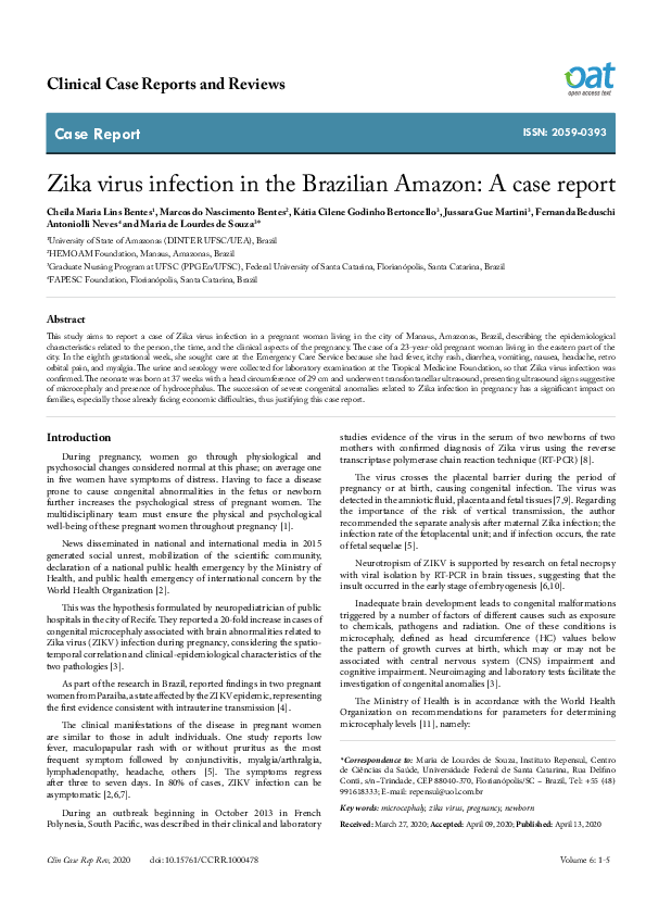 (PDF) Zika virus infection in the Brazilian Amazon: A case report