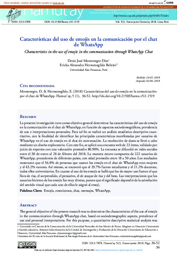(PDF) Características del uso de emojis en la comunicación por el chat ...