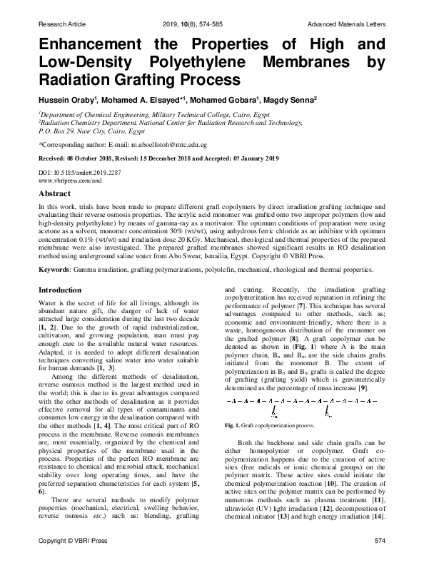Enhancement the properties of high and low-density polyethylene ...