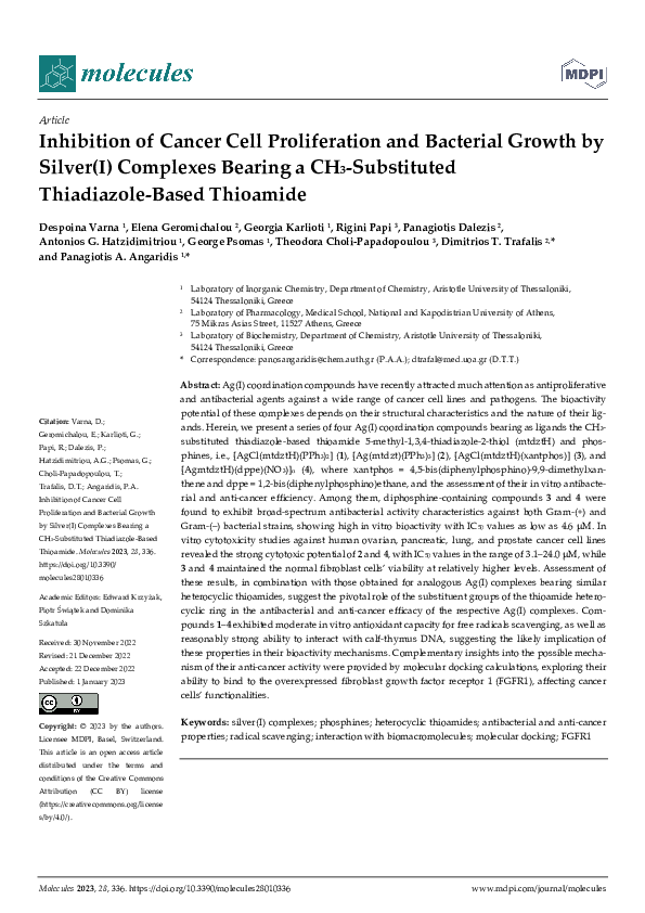 (PDF) Inhibition of Cancer Cell Proliferation and Bacterial Growth by ...