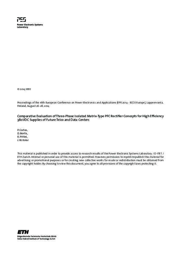 (PDF) Comparative evaluation of three-phase isolated matrix-type PFC ...