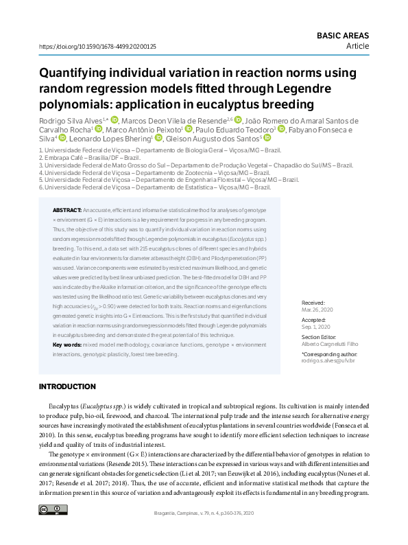 (PDF) Quantifying individual variation in reaction norms using random regression models fitted ...