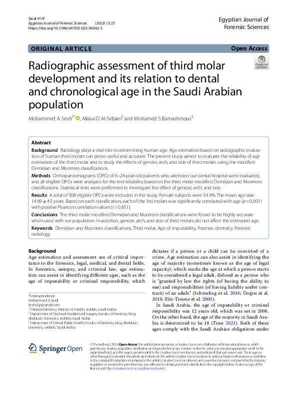 (PDF) Radiographic assessment of third molar development and its ...