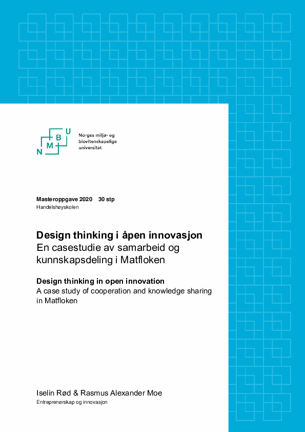 (PDF) Design thinking in open innovation : a case study of cooperation ...
