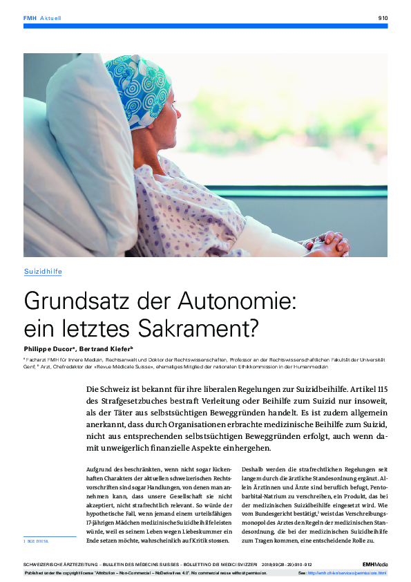 (PDF) Grundsatz der Autonomie: ein Heiliger Gral?
