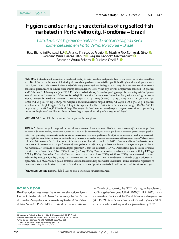 (PDF) Hygienic and sanitary characteristics of dry salted fish marketed ...