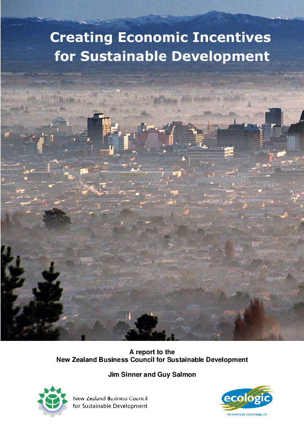 (PDF) Creating Economic Incentives for Sustainable Development