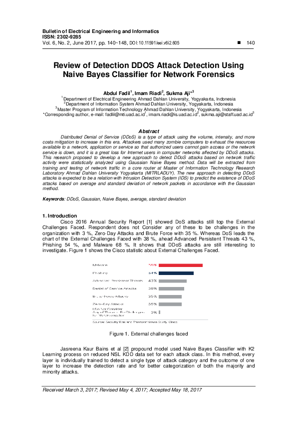 (PDF) Review of Detection DDOS Attack Detection Using Naive Bayes ...