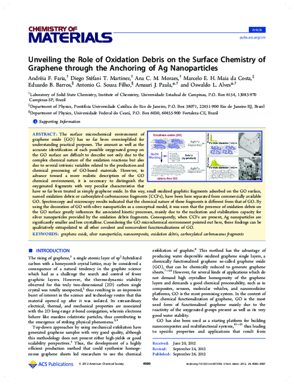 (PDF) Unveiling the Role of Oxidation Debris on the Surface Chemistry ...
