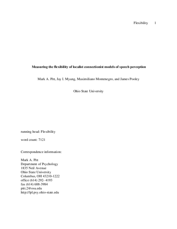 Pdf Measuring Model Flexibility With Parameter Space Partitioning An Introduction And
