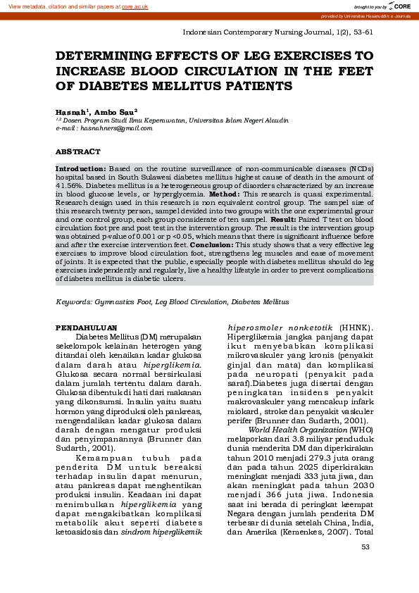 (PDF) Determining Effects of Leg Exercises to Increase Blood ...