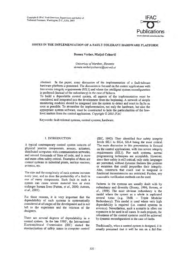 (PDF) Fault-Tolerant Hardware Implementation Challenges