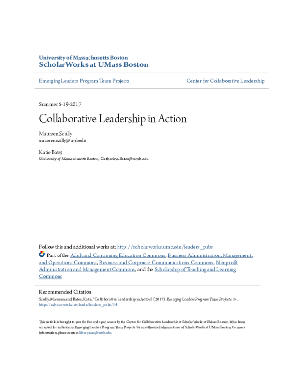 (PDF) Collaborative Leadership in Action