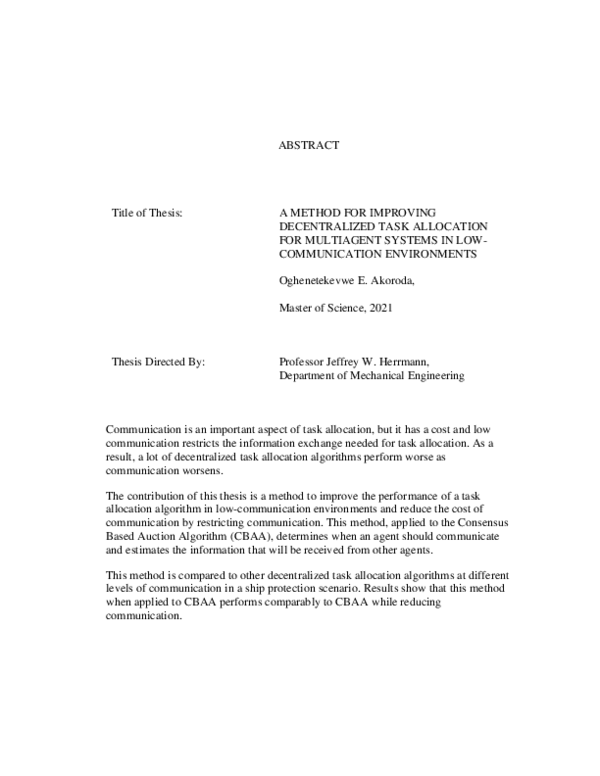 (PDF) A Method For Improving Decentralized Task Allocation For ...