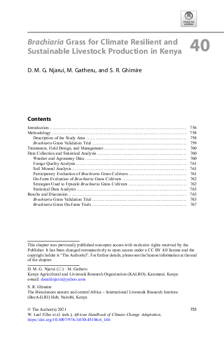 (PDF) Brachiaria Grass for Climate Resilient and Sustainable Livestock ...