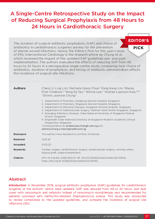 (PDF) A Single-Centre Retrospective Study on the Impact of Reducing ...