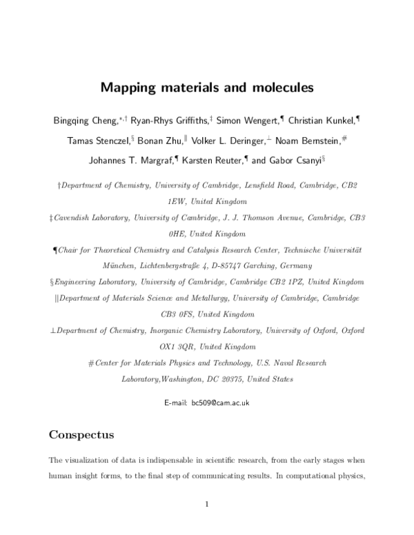 (PDF) Mapping Materials and Molecules