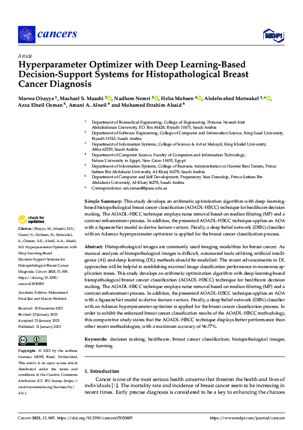 (PDF) Hyperparameter Optimizer with Deep Learning-Based Decision-Support Systems for ...