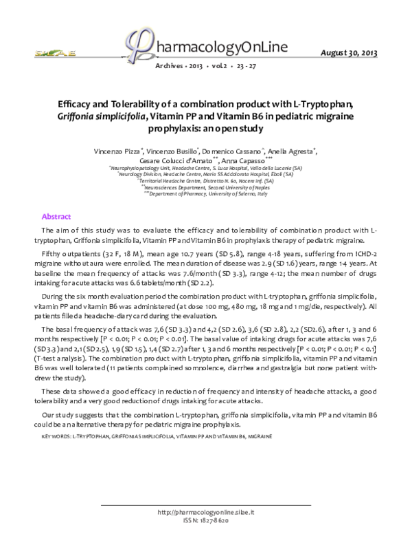 (PDF) Efficacy and Tolerability of a combination product with L ...