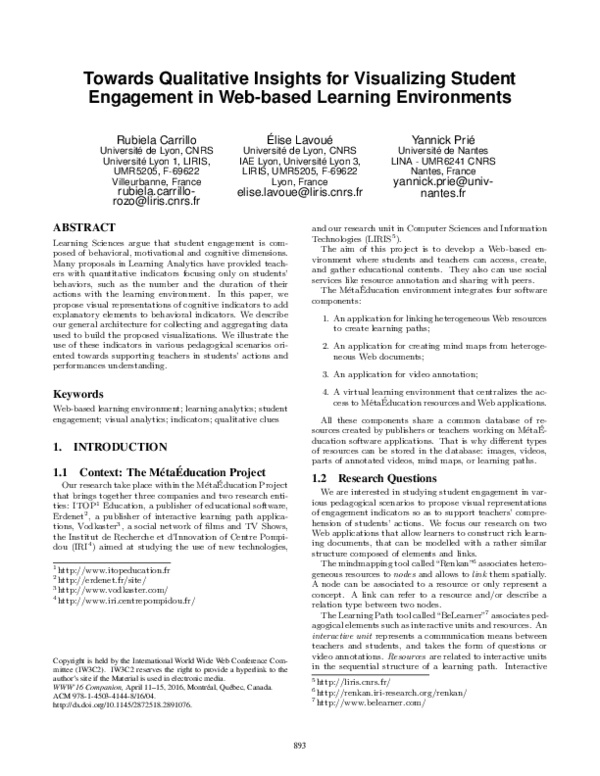 (PDF) Towards Qualitative Insights for Visualizing Student Engagement ...