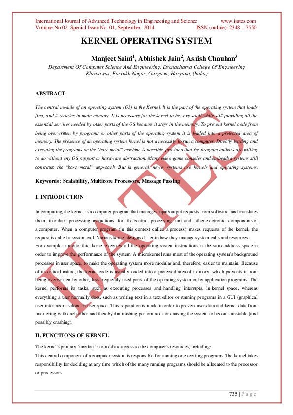 (PDF) Kernel Operating System