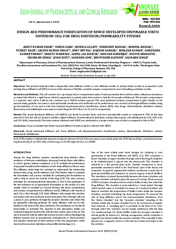 (PDF) Design and Performance Verification of Newly Developed Disposable ...