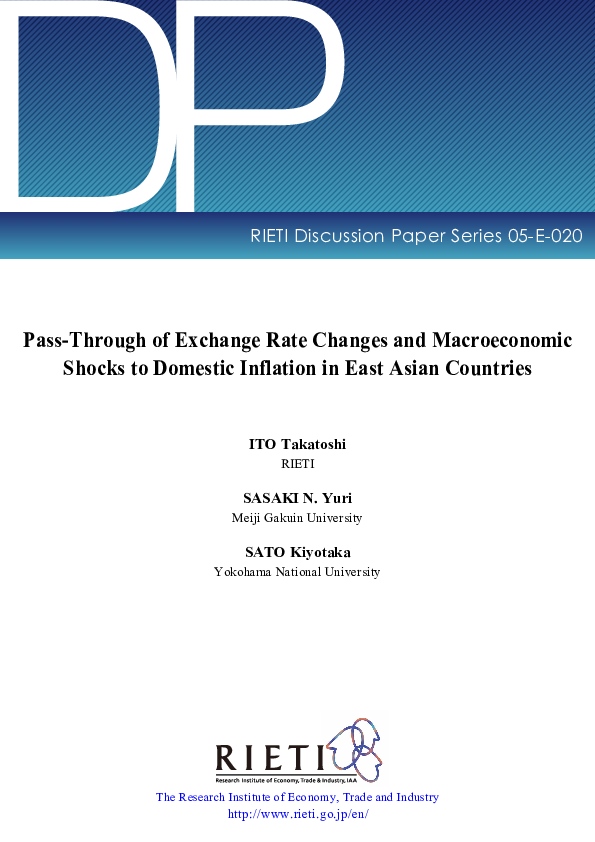 (PDF) Pass-through of exchange rate changes and macroeconomic shocks to ...