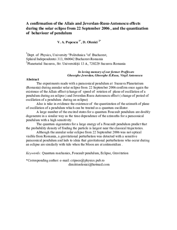 (PDF) A confirmation of the Allais and Jeverdan-Rusu-Antonescu effects ...
