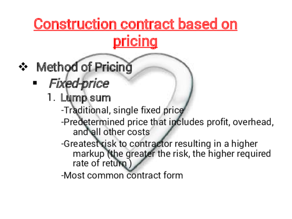 (PDF) Construction contract based on pricing