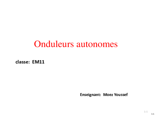 (PDF) Onduleurs autonomes