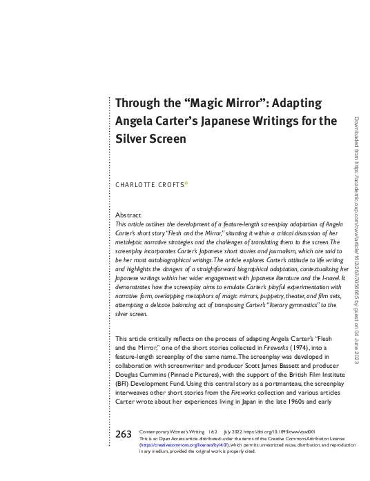 (PDF) Through the “Magic Mirror”: Adapting Angela Carter’s Japanese ...