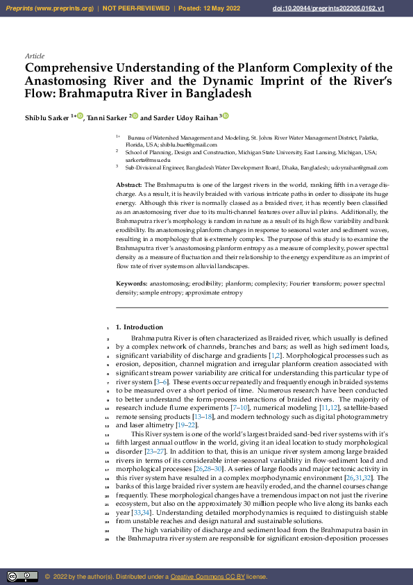 (PDF) Comprehensive Understanding of the Planform Complexity of the ...