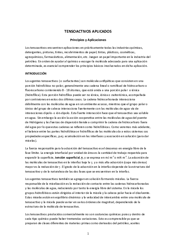 (DOC) TENSOACTIVOS APLICADOS