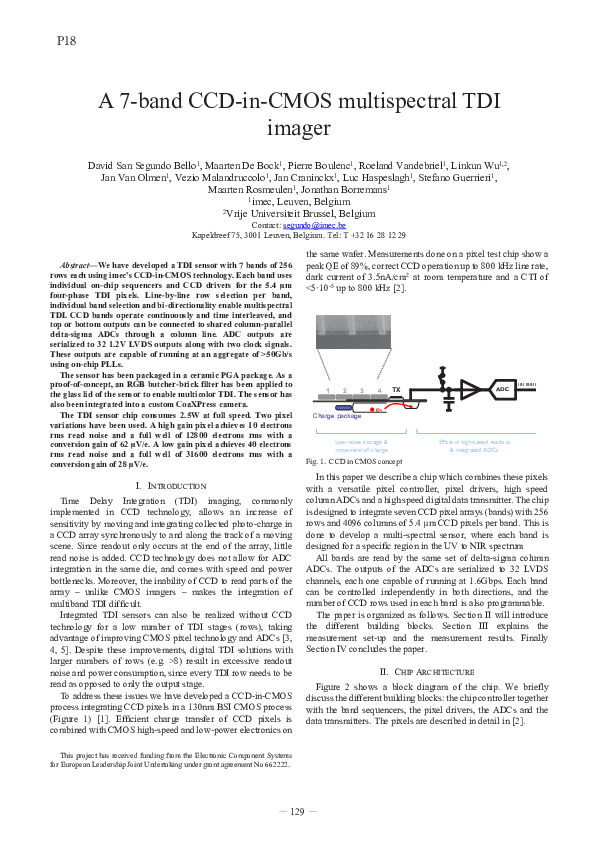 (PDF) A 7-band CCD-in-CMOS multispectral TDI imager